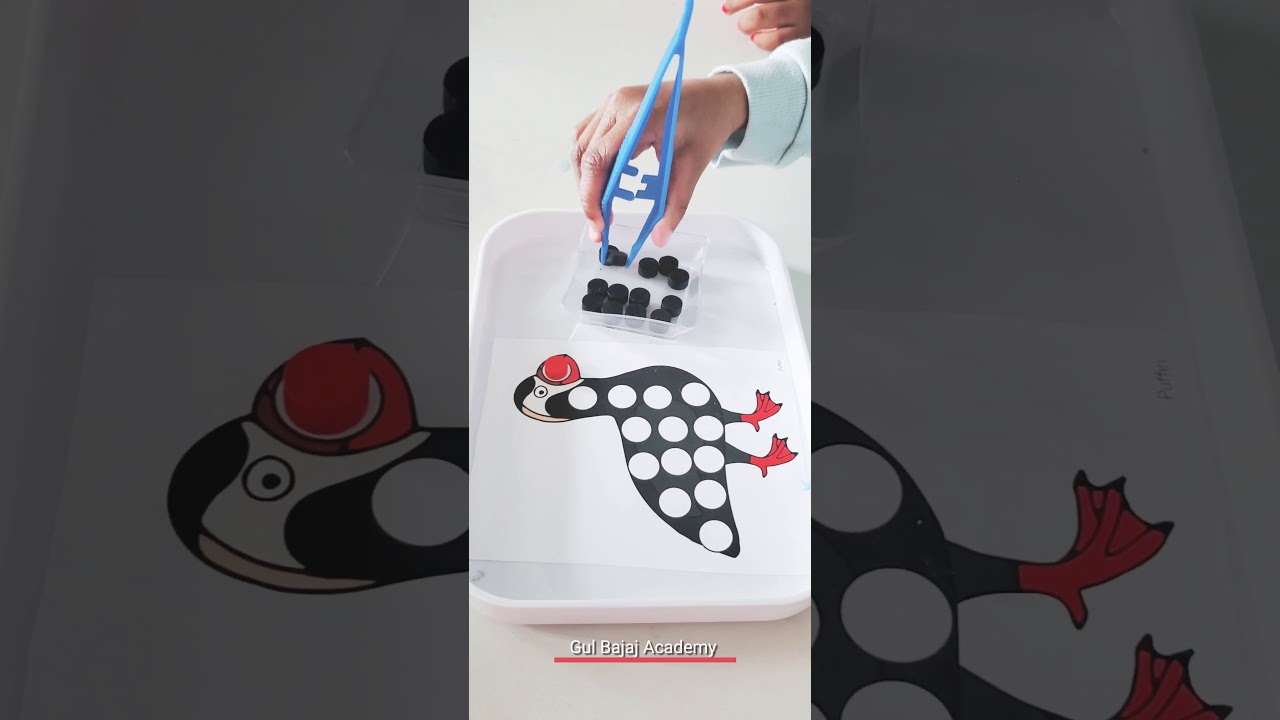 Tweezer - Fine Motor Activity for preschoolers - YouTube