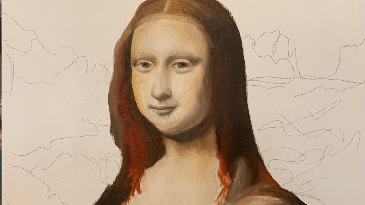 Master Copy Painting Of the Mona Lisa ( Part 1) - YouTube