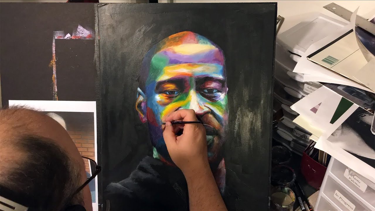 George Floyd Acrylic Painting - YouTube