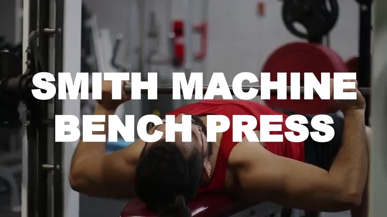 How to do smith machine bench press (flat) - YouTube