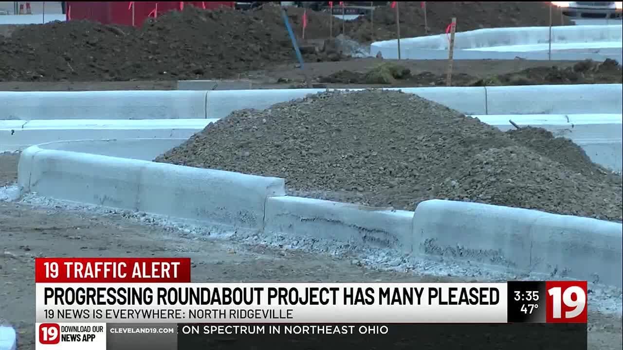 Peanut-shaped roundabout being built in North Ridgeville, residents ...