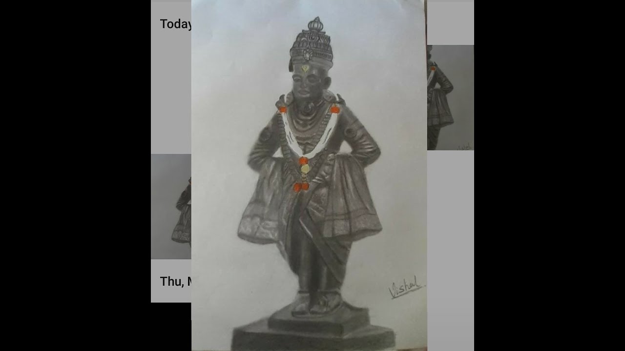 Sketch Of Vithu Mauli God Vitthal with Mauli Mauli Song - YouTube