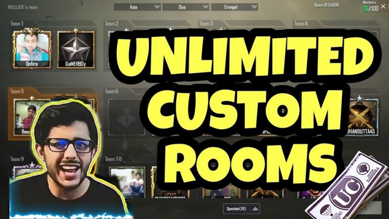 bgmi custom room / live custom room unlimited / giveaway live / sub ...