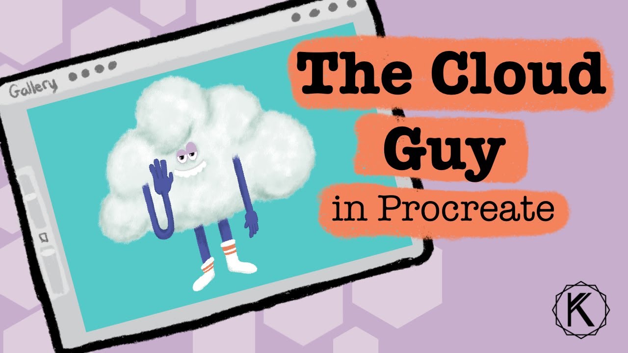 How to Draw and Illustrate The Cloud Guy from Trolls Movie in Procreate - Easy Step by Step ...