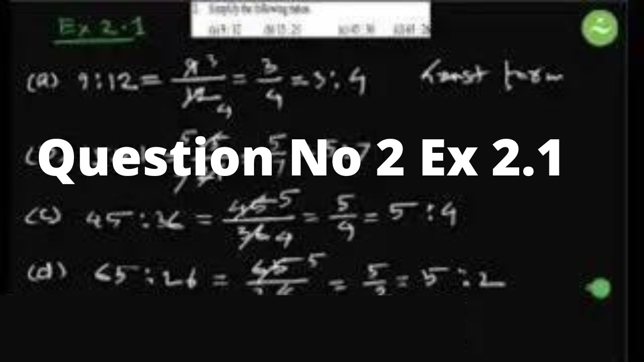 Question No. 2 Exercise 2.1 Class Six Math English Version NCTB I Cadet ...