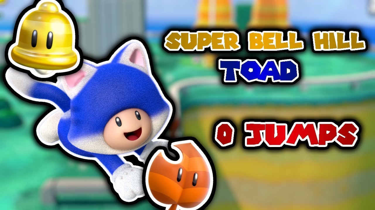 SM3DW 100%: Super Bell Hill (1-1) ~ 0 Jumps (Toad) - YouTube