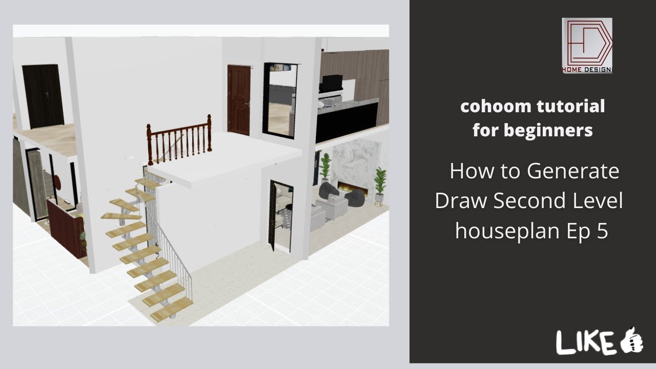 Coohom Tutorial for Beginner:| Draw Second Level | Interior Design epi 6 - YouTube