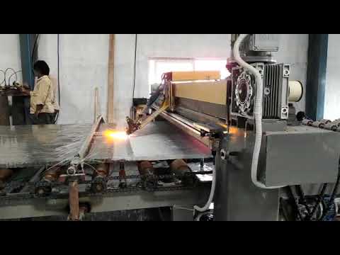 Granite flaming machine - YouTube