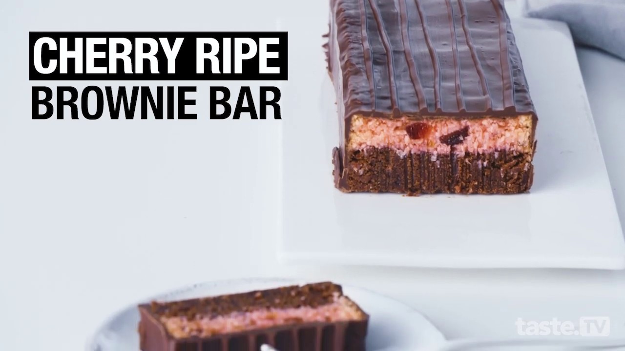 Cherry Ripe in brownie form! | taste.com.au - YouTube