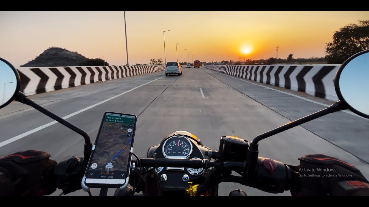 Captivating Sunset Ride on Royal Enfield Dark Stealth Black | Embrace ...
