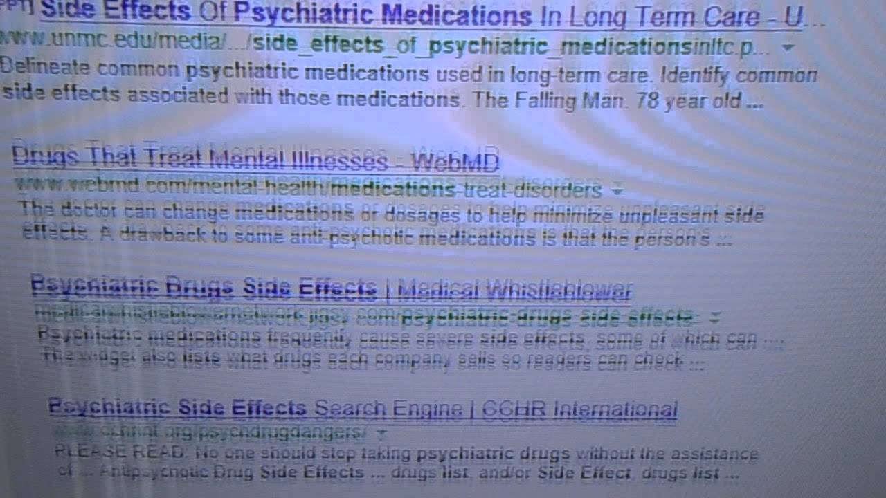 10/12/13: 1st page of Google search results for "psychiatric medication ...