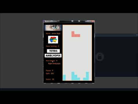 Amblyopia exercices: Tetris for amblyopia. Exercices pour amblyopie: Tetris pour amblyopie ...