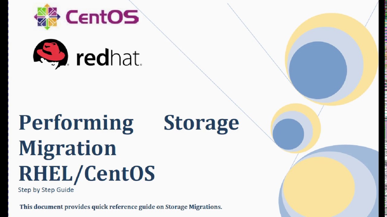 Performing Storage Migration in RHEL or CentOS - YouTube