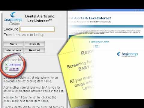 Lexicomp Drug Interaction Screening - YouTube