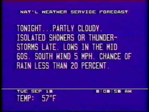 Weather Channel local forecast (1990) - YouTube