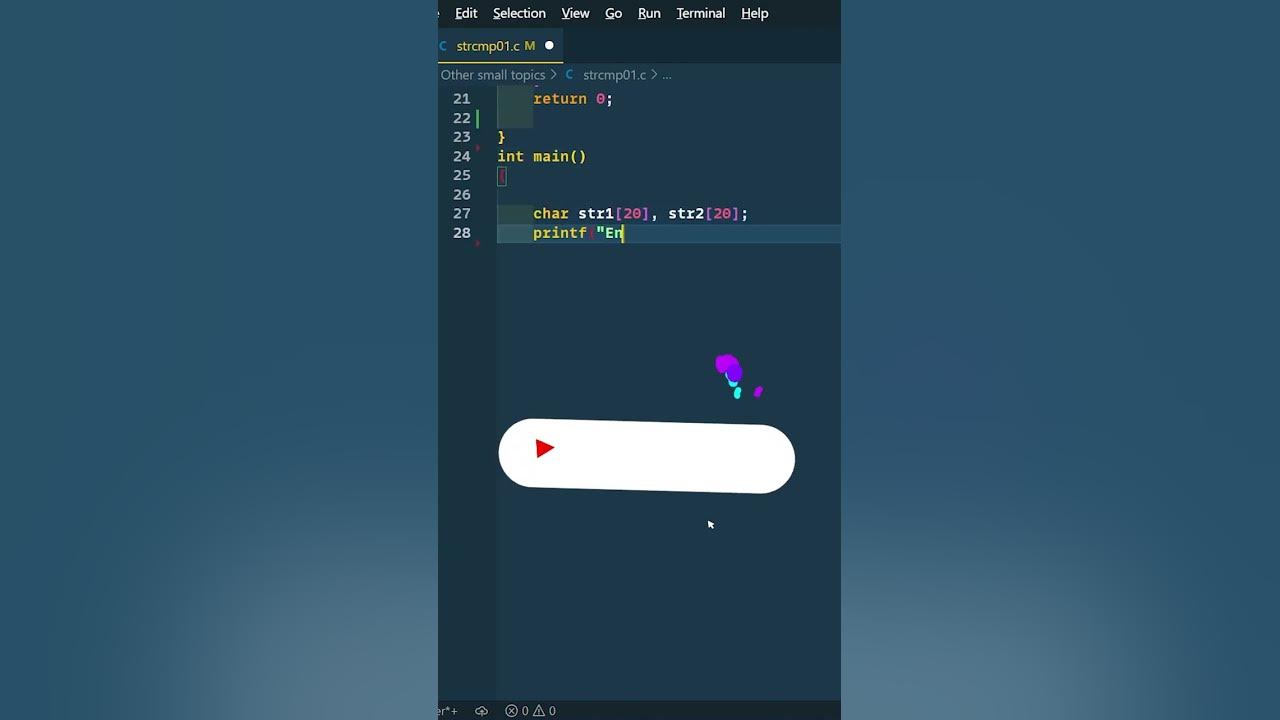 Compare Two String Without Using Strcmp Function In C Programming Shorts Youtube