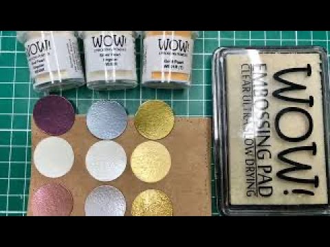 WOW! pearl embosing powder - YouTube