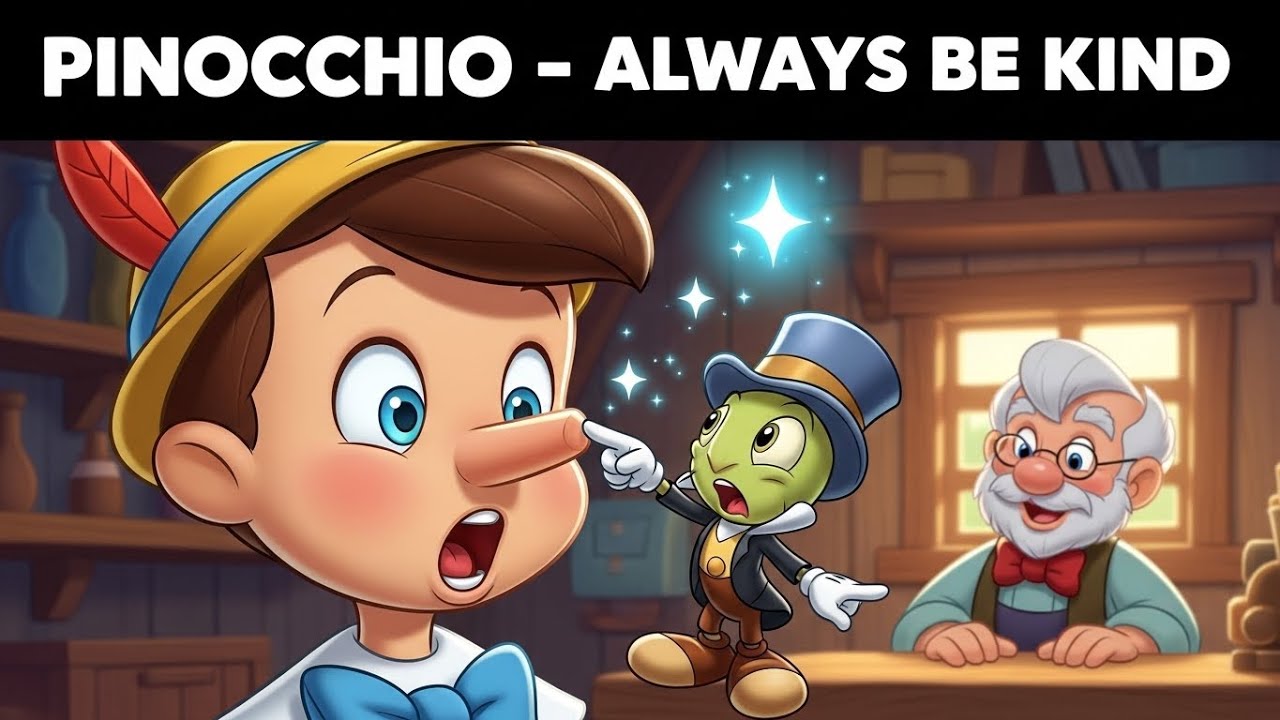 Pinocchio 🤥🪵 | Short Moral Story for Kids | Ben & Vic Channel - YouTube