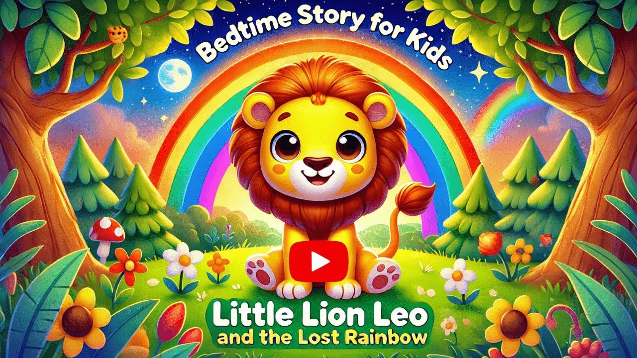 Bedtime Story for Kids: Little Lion Leo and the Lost Rainbow - YouTube