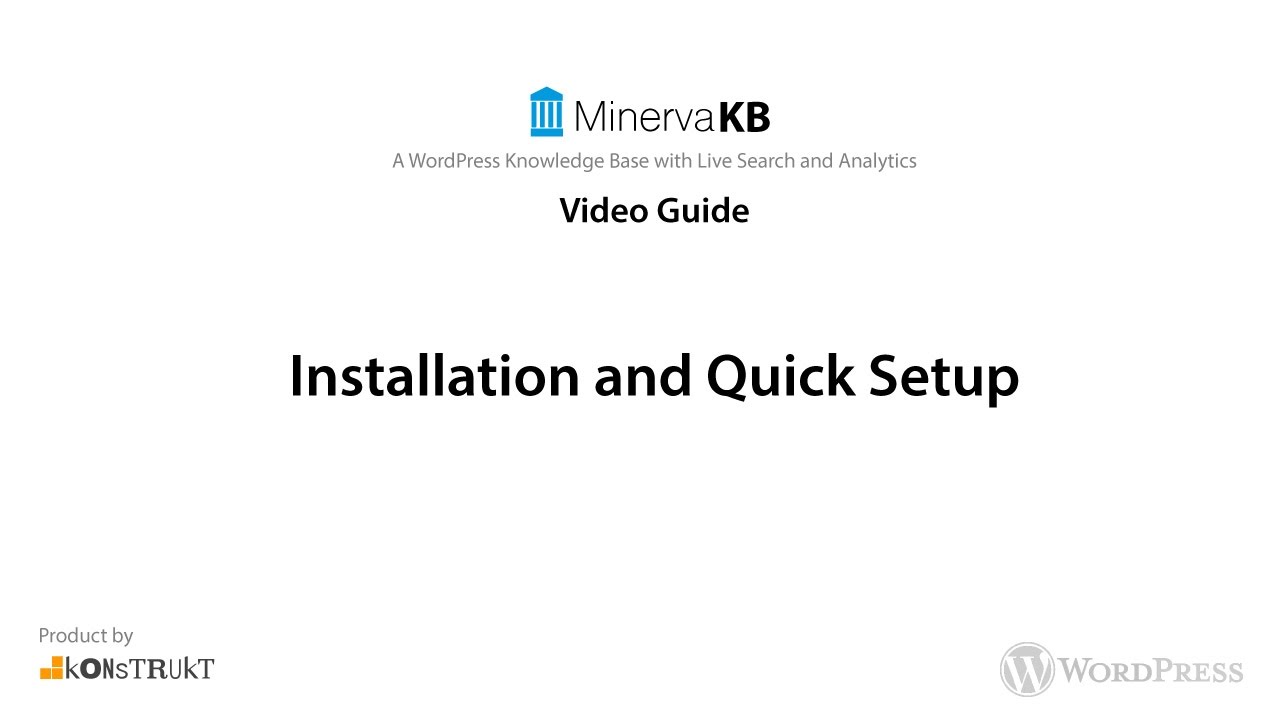 MinervaKB - Knowledge Base installation and quick setup - YouTube