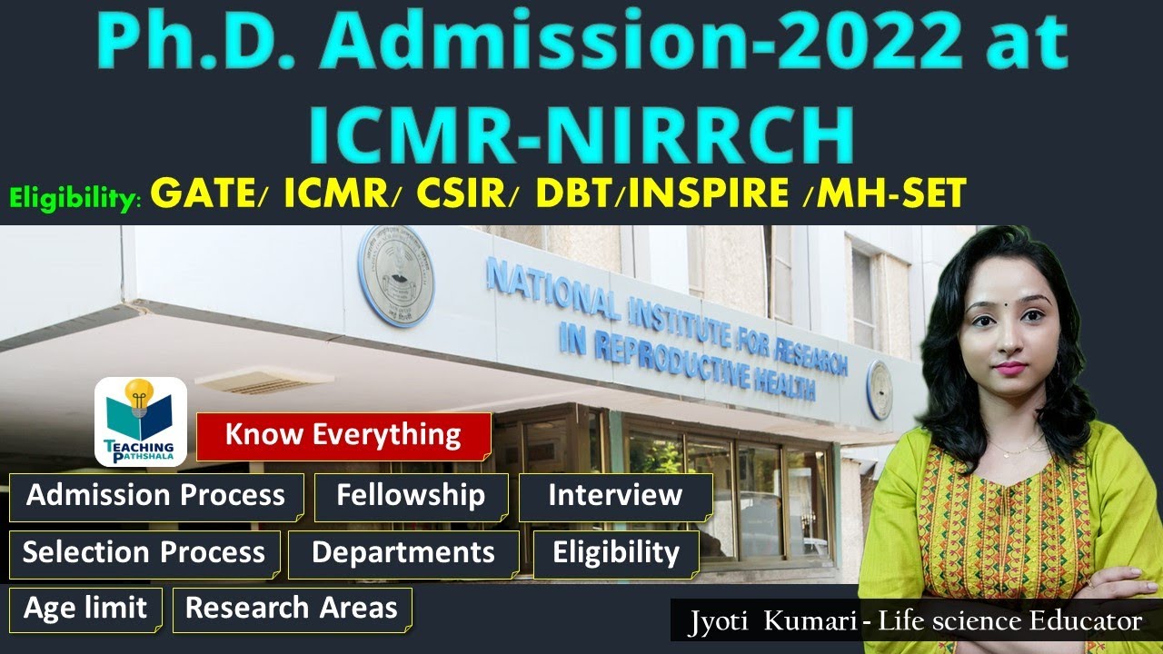 Ph.D. Admission-2022 at ICMR-NIRRCH || Complete Details - YouTube