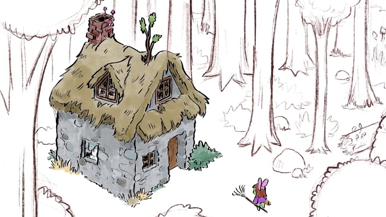 How to Draw a Medieval Cottage - YouTube