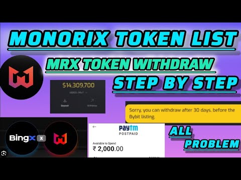 Monorix Token Withdraw Full Process| $MRX Token withdraw| Monorix ...