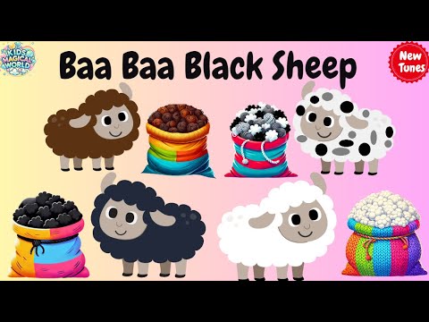 Baa Baa Black Sheep| Colorful Nursery Rhyme Song with Lyrics for Babies ...