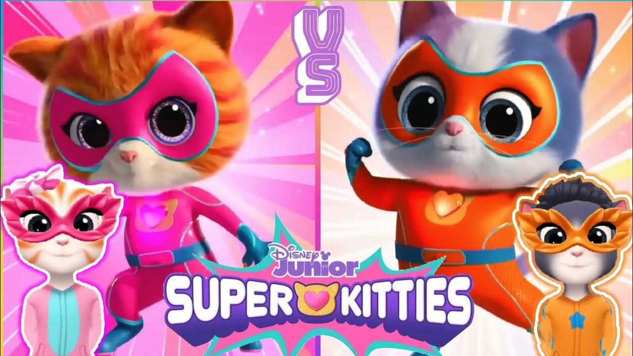 My Talking Angela 2 vs Super Kitties_ Cosplay - YouTube