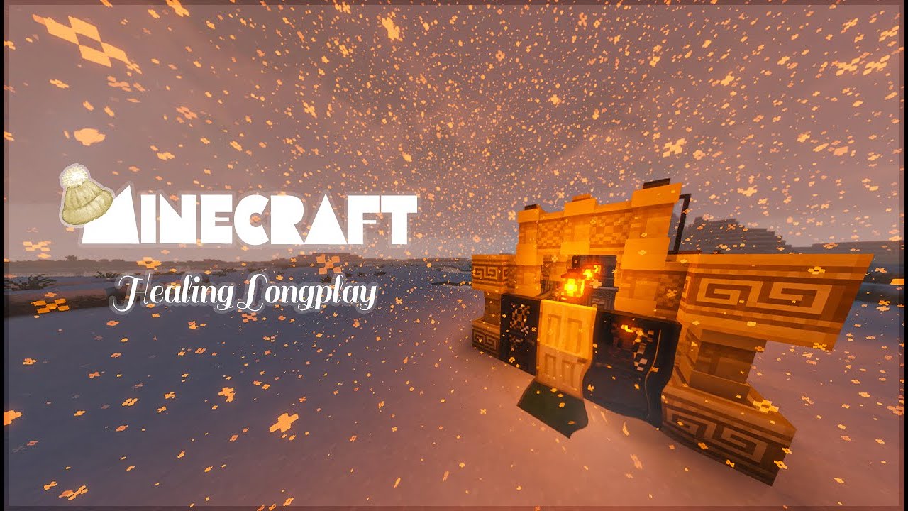 Healing Minecraft longplay Snow Night Hot spring ♨ No Commentary - YouTube