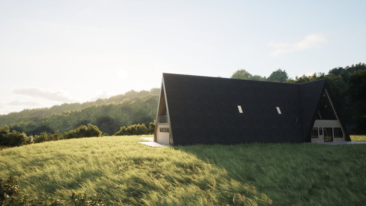 Luxury A-frame home design - YouTube