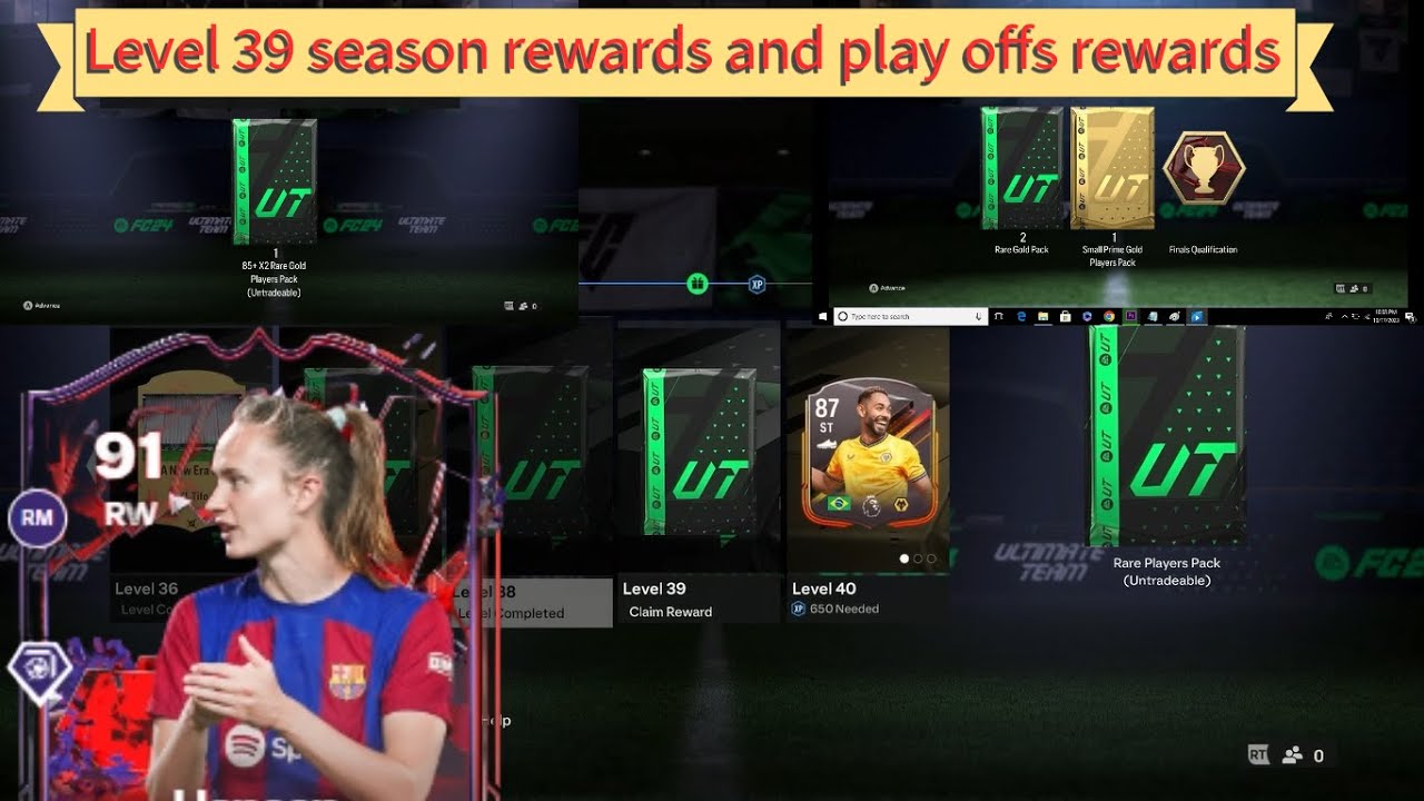 LEVEL 39 85x2 PLAYER PACK & FUT PLAY OFF EAFC 24 SAME LEAGUE SAME CLUB ...