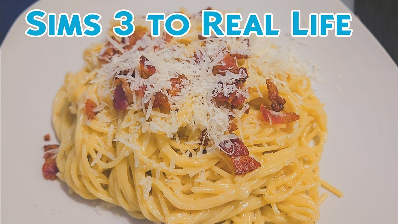 Real Life Goopy Carbonara Recipe (From The Sims 3)! | The Sims ...