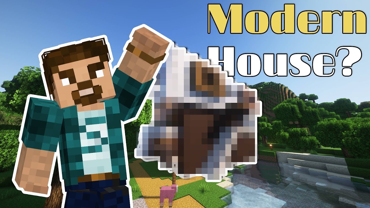 Modern box style Minecraft starter house | TUTORIAL BUILD | # ...