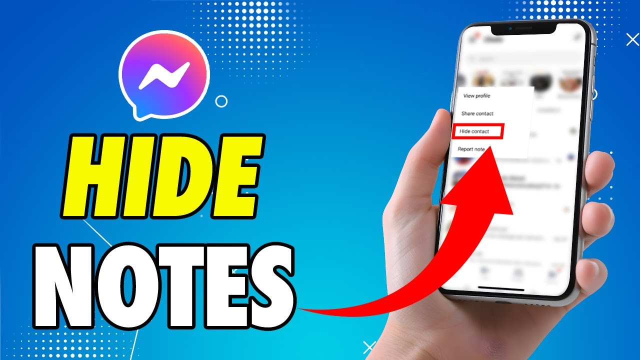 How to Hide Notes On Messenger - YouTube