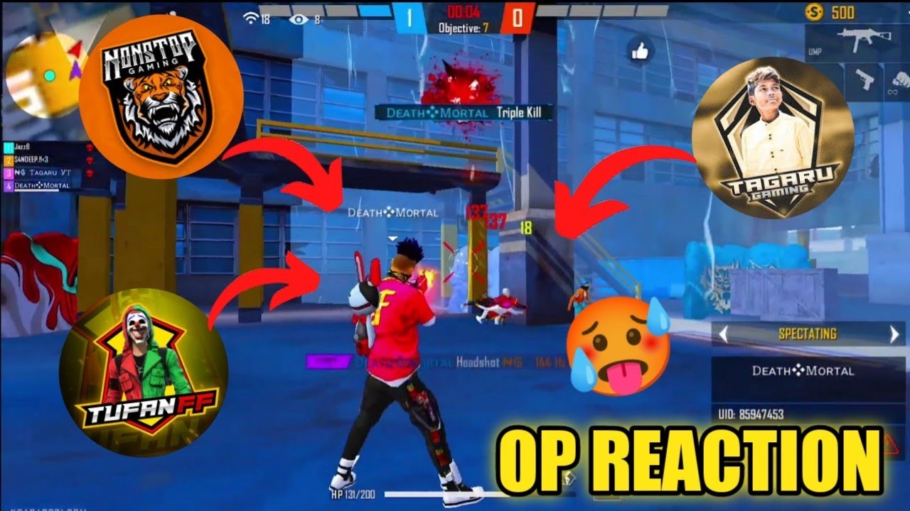 Tuffan ff & Tagaru gaming 💥 reaction on my game play 🥵🔥 - YouTube