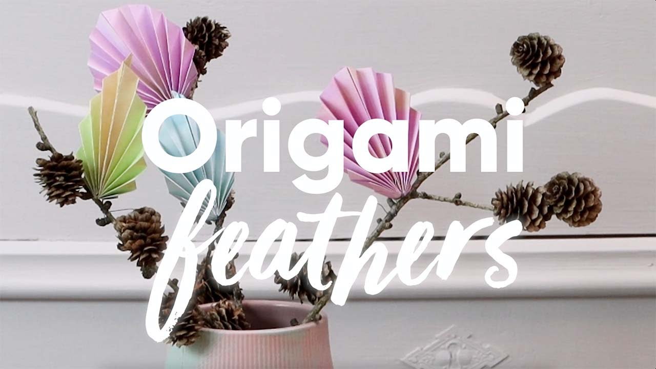 Panduro DIY – Origami Paper Feather - YouTube