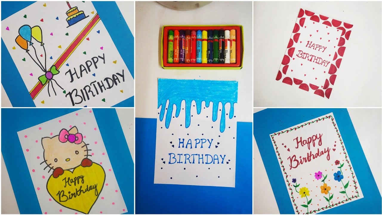 5 Easy DIY Birthday Greeting Card Design with White Paper 2 - # ...