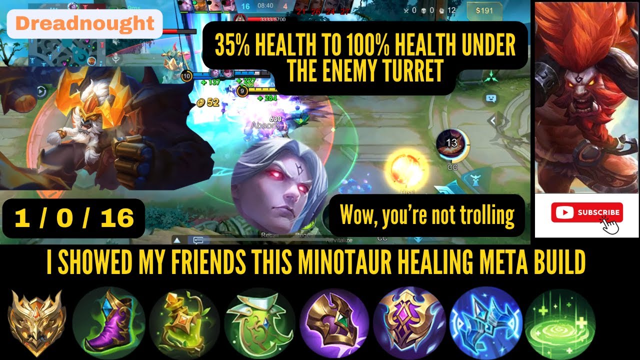 MY HYLOS REPLACEMENT HERO IS THE HEALING MINOTAUR. MY TEAM WAS SHOCKED ...