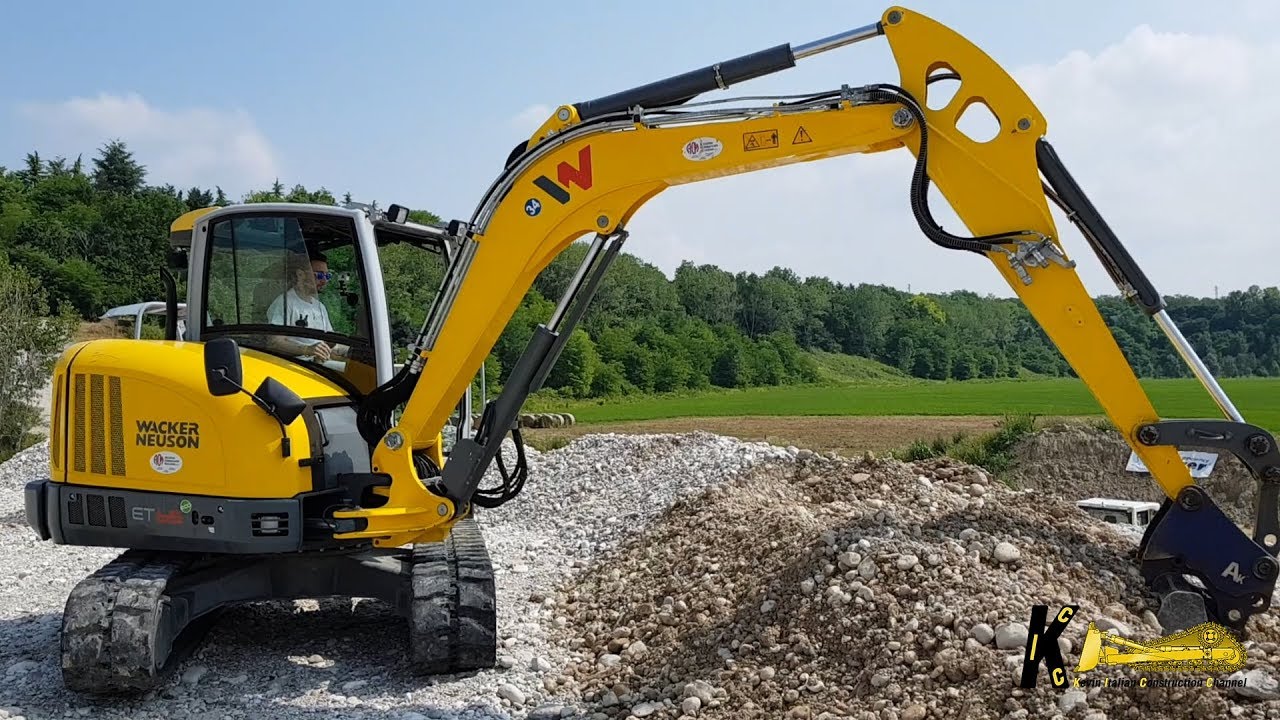 Wacker Neuson ET65 Excavator Test Drive in a Gravel Pit - YouTube