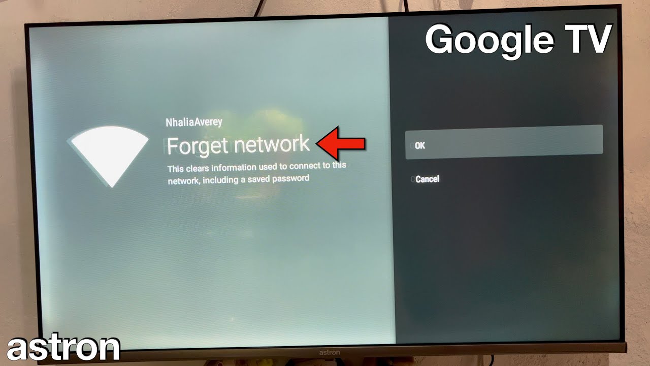 How to Forget WiFi Network in Google TV on Astron - YouTube