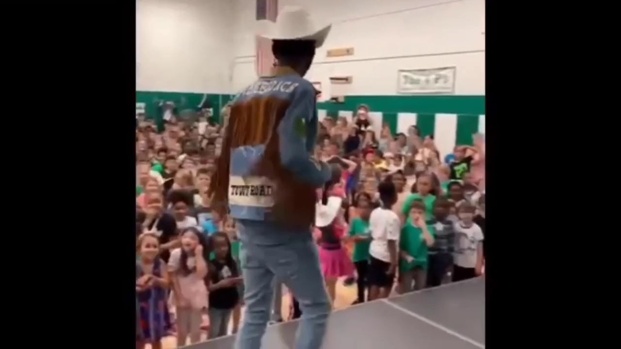 Lil nas x surprises kids at lander elementary - YouTube