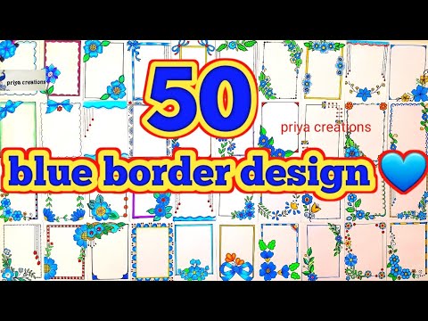 border design for project | 50 border designs | 50 BLUE 💙 BORDER ...