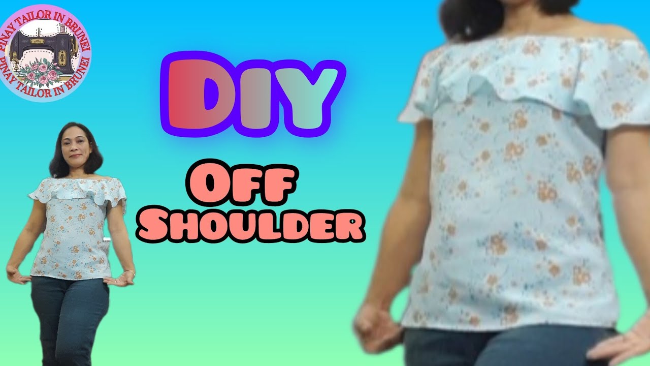 HOW TO MAKE VERY EASY OFF SHOULDER BLOUSE/TUTORIAL/ - YouTube