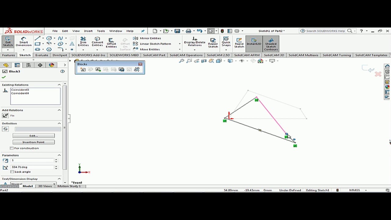 Solidworks Blocks_Mechanism_Basic_Mehanizmi_Blokovi_Osnove - YouTube
