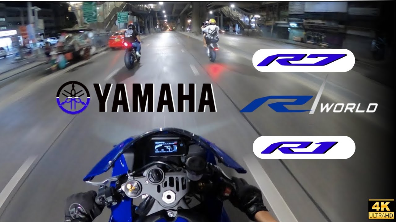 Yamaha R7 & Yamaha R1 In Bangkok - YouTube