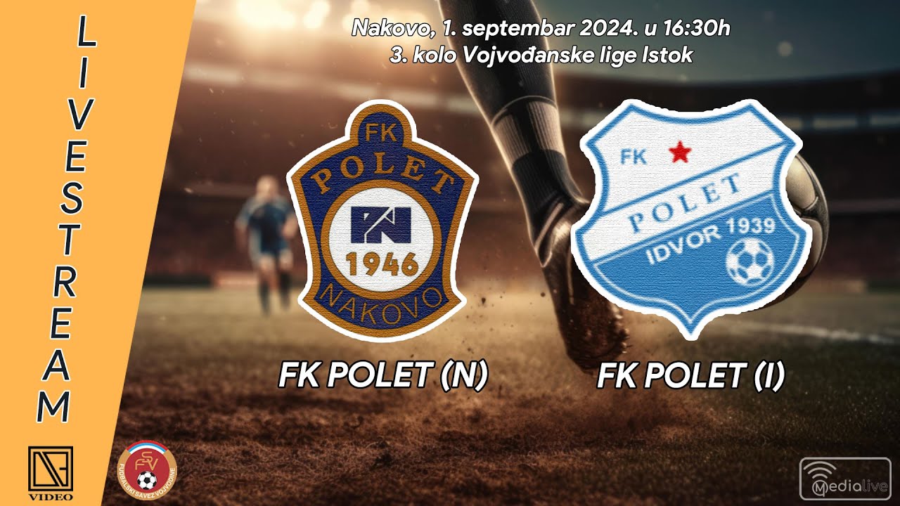 FK POLET Nakovo - FK POLET Idvor (Full match Livestream) [01.09.2024 ...