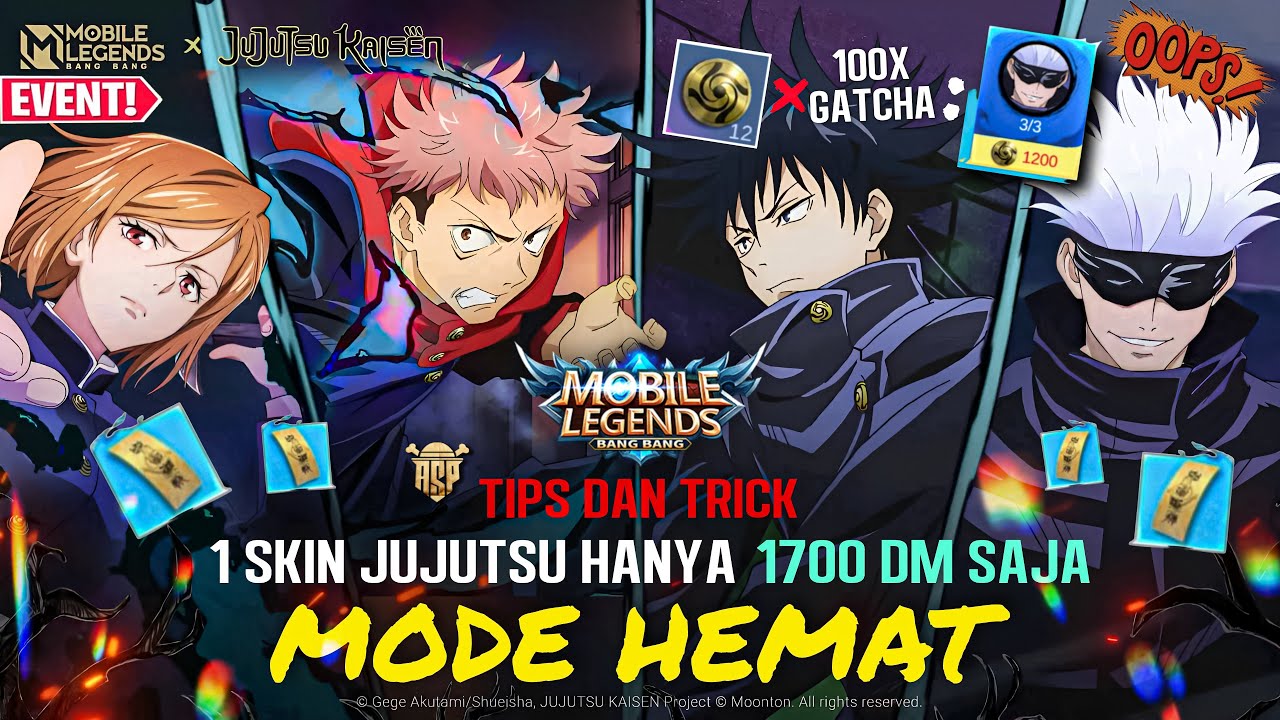 TIPS DAN TRICK MODE HEMAT EVENT MOBILE LEGEND X JUJUTSU KAISEN 100X ...