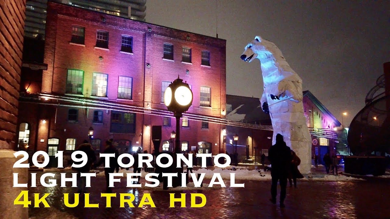 2019 Toronto light festival (walking tour in 4k) - YouTube