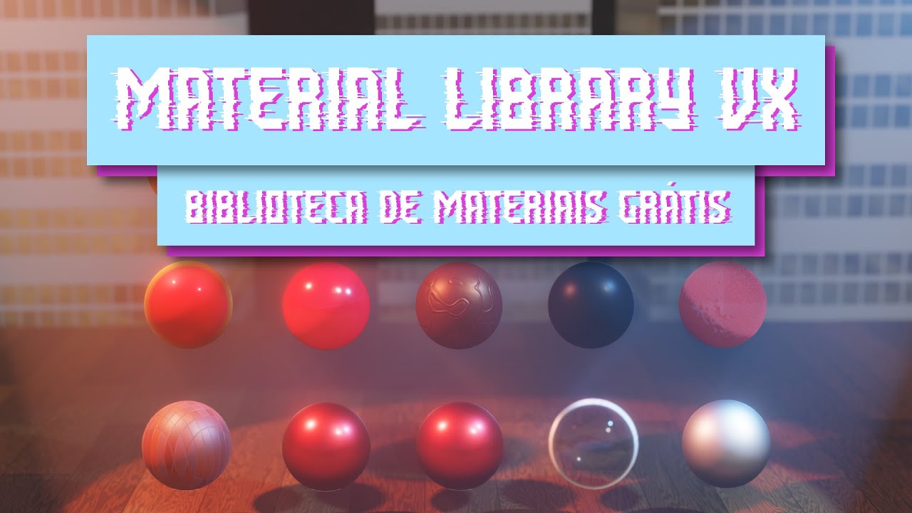 Biblioteca gratuita de materiais - Add-on - Material Library VX - YouTube